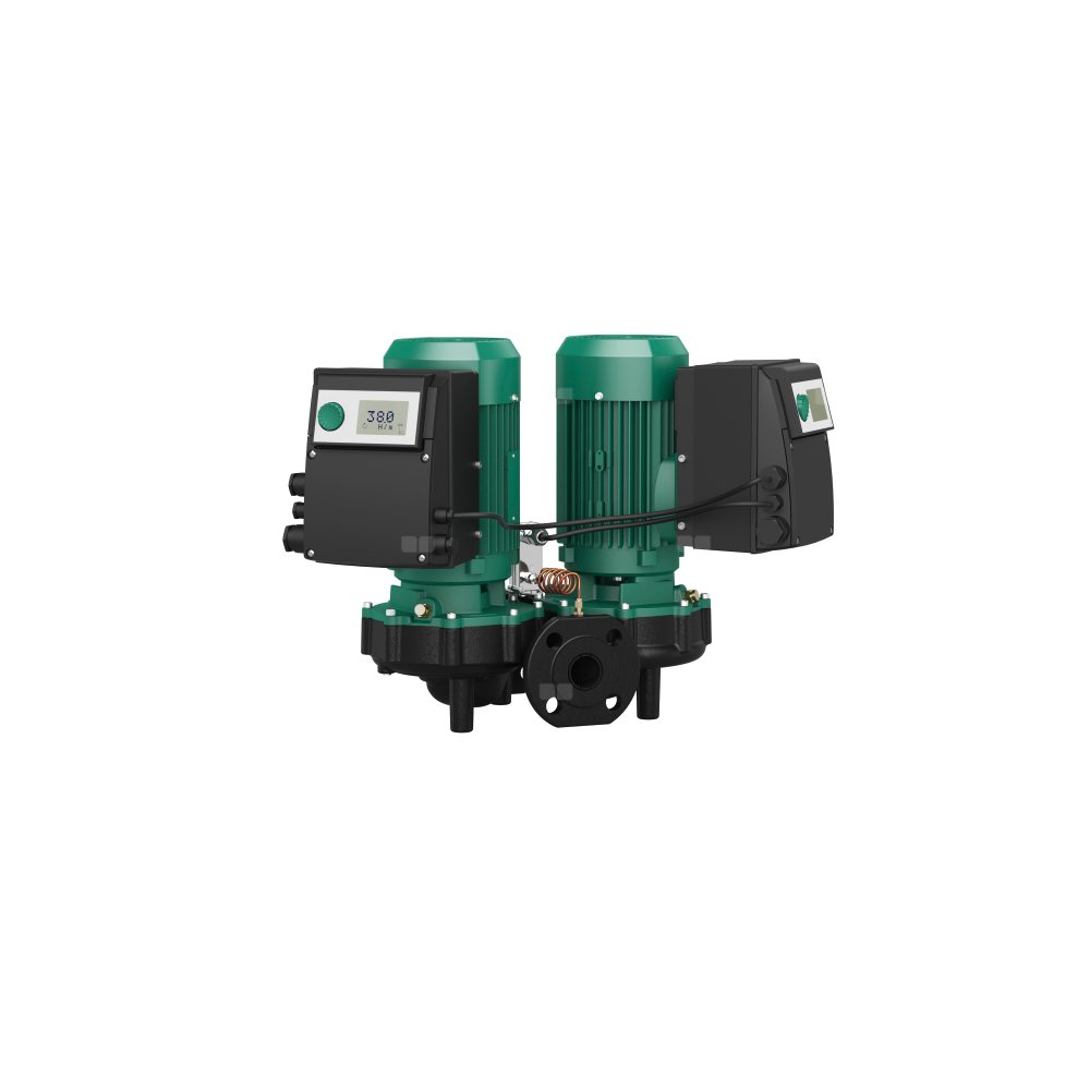 Pompa obiegowa WILO VeroTwin-DP-E 40/120-1,5/2-IE4 typu in-line z silnikiem znormalizowanym 50/ ...